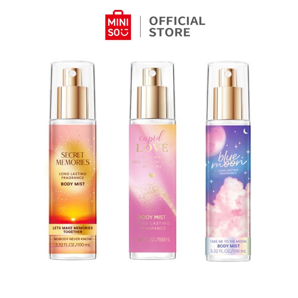 Jual MINISO BODY MIST//SECRET MEMORIES//BLUE MOON//CUPID LOVE | Shopee ...