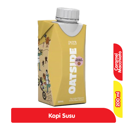 Jual OATSIDE Oat Milk Caramel Macchiato 200 mL Kotak 200mL | Shopee ...