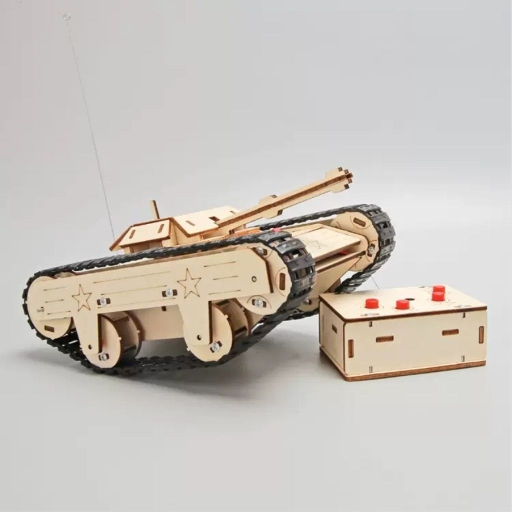 Jual NEW DIY MAINAN RAKITAN TANK KAYU REMOTE CONTROL TENAGA LISTRIK ...