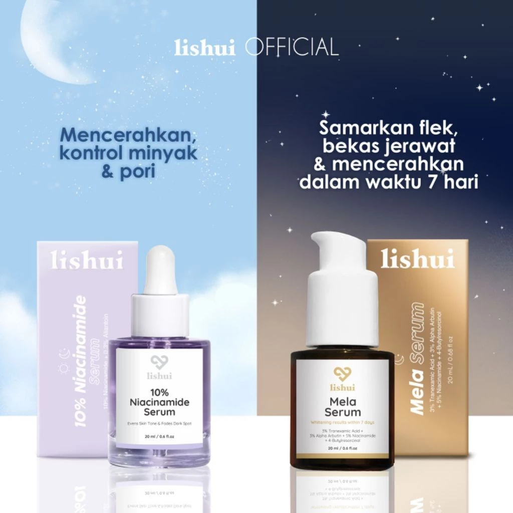 Jual LISHUI Serum 10% Niacinamide dan Mela Serum Brightening Meyamarkan Melasma Flek Hitam Bekas ...