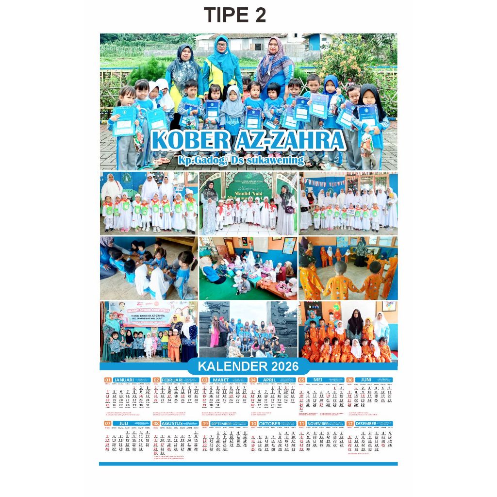 Jual Kalender Dinding 2026 Custom Tema | Shopee Indonesia