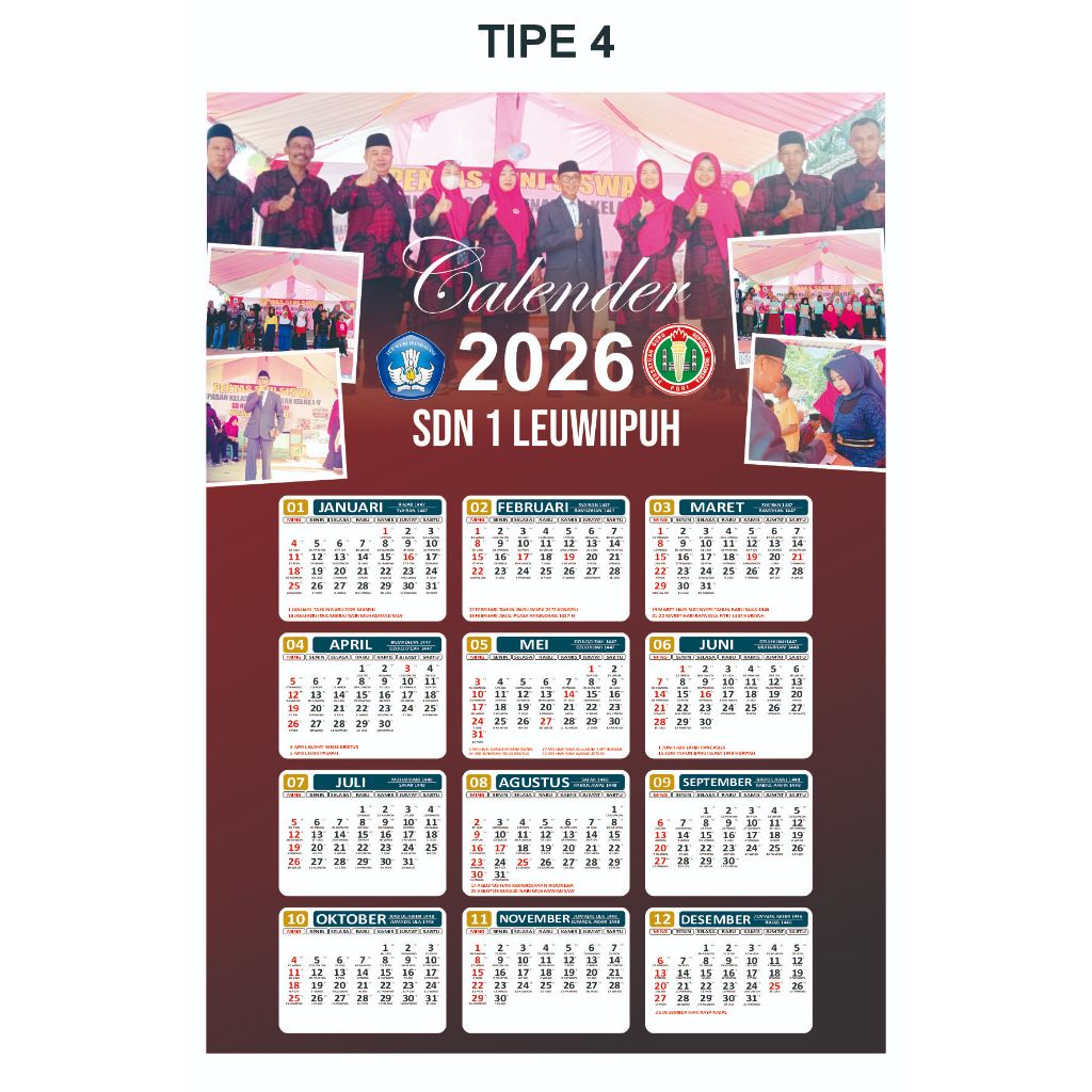 Jual Kalender Dinding 2026 Custom Tema | Shopee Indonesia