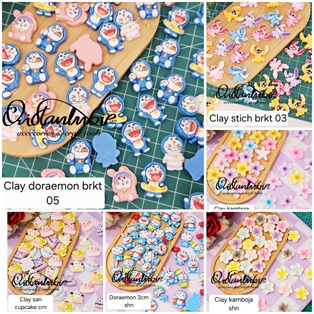 Jual Clay hello Kitty,doraemon,bunga dll 10pc dan 25pcs | Shopee Indonesia