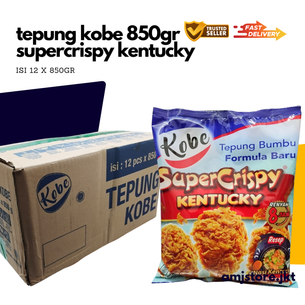 Jual KOBE Tepung Kentucky Super Crispy Flour isi 12x850gr | Shopee ...