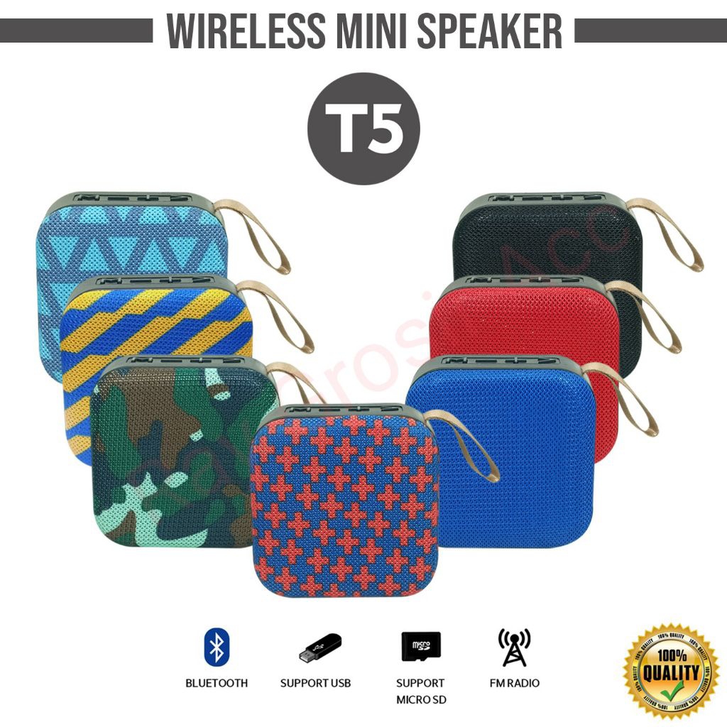 Jual Speaker speker Mini Wireless T5 Bluetooth FM Radio | Shopee Indonesia