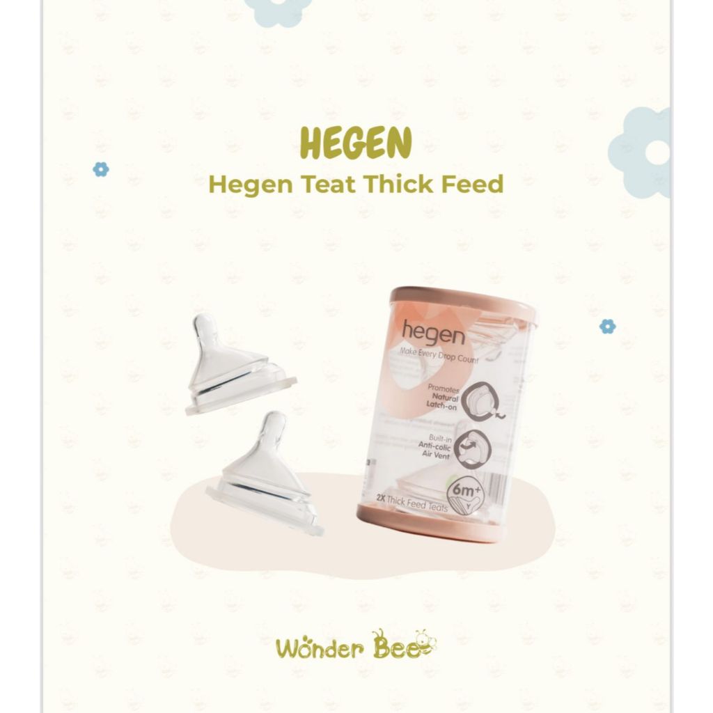 Jual Hegen Teat Thick Feed, 2-Pack (for thickened liquids) | Shopee ...