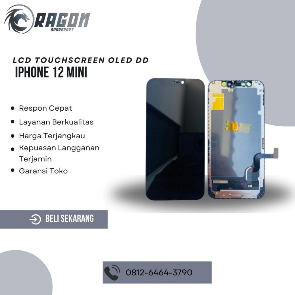 Jual LCD TOUCHSCREEN IP 12 MINI / 12 / 12 PRO OLED DD SUPPORT CHIP ...