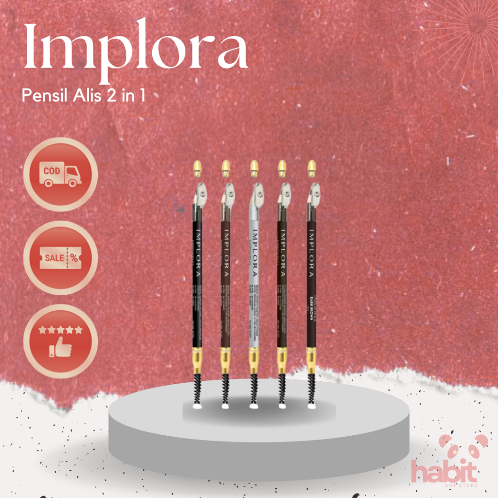 Jual Implora Eye Brow Pencil 2 in 1 | Shopee Indonesia