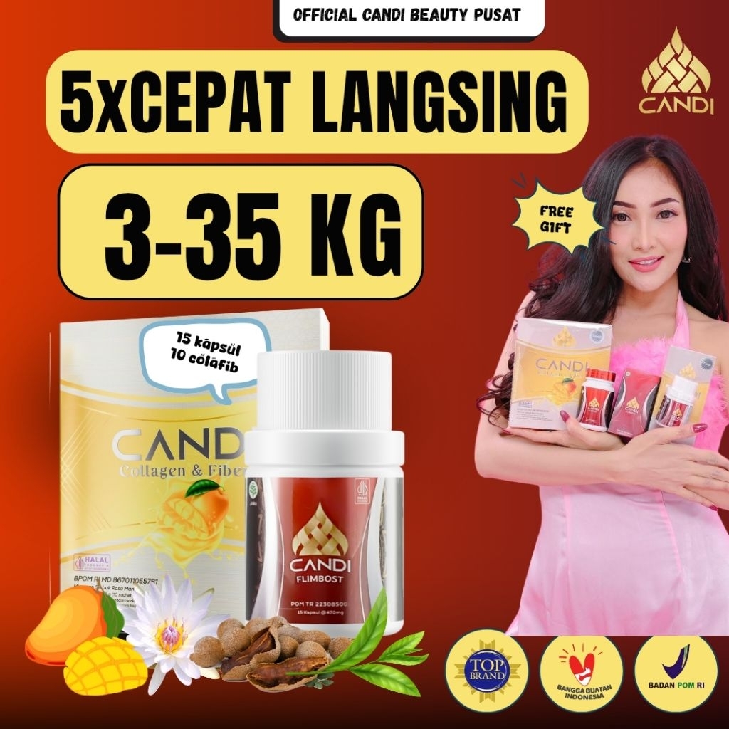 Jual PELANGSING BADAN BPOM DIET DETOX PAKET CANDI MIX COLAGEN 10 SACHET ...