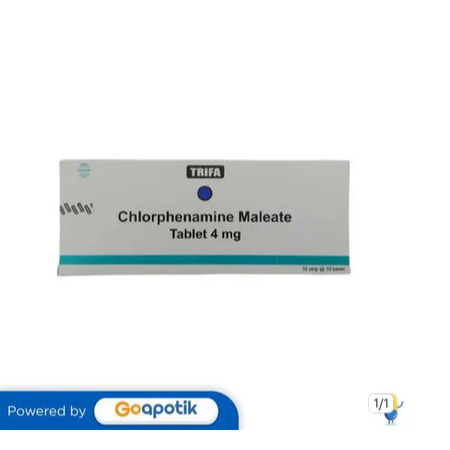 Jual Chlorphenamine Maleate Trifa 4 Mg Box 100 Tablet / Chlorphenamine ...