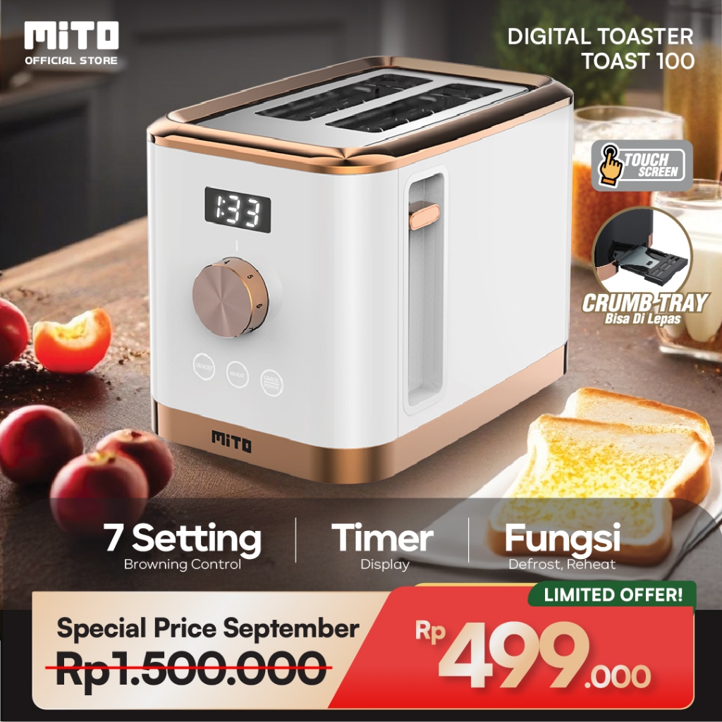 Jual MITO Toast100 - Digital Toaster (DIGITOAST)-Touchscreen-Timer ...