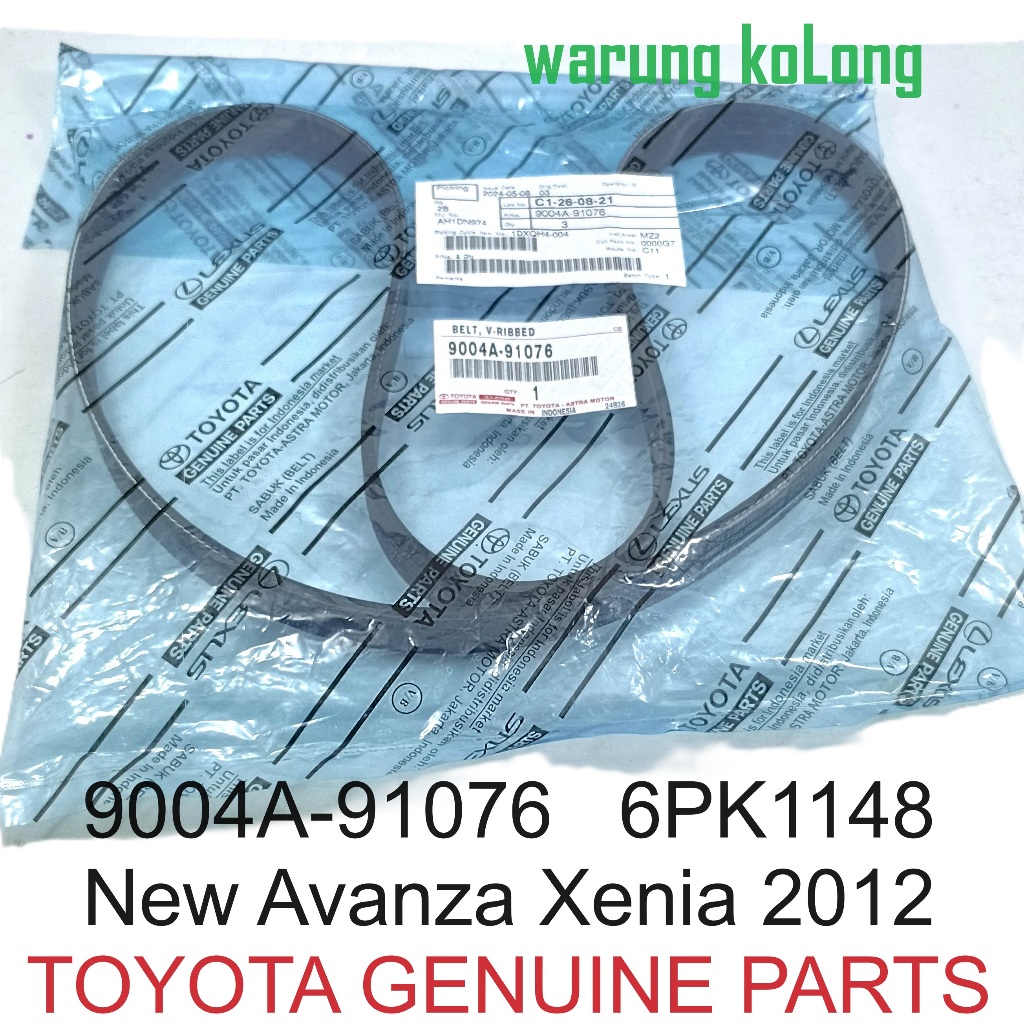 Jual Ribbed Belt 6PK1148 9004A-91076 suku cadang asli TOYOTA Genuine ...