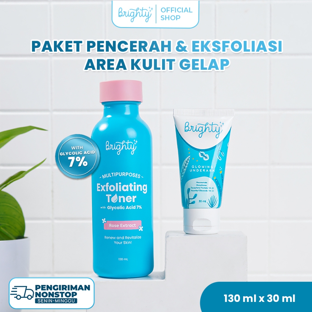 Jual Brighty Multipurpose Exfoliating Toner X Glowing Underarm | Shopee Indonesia