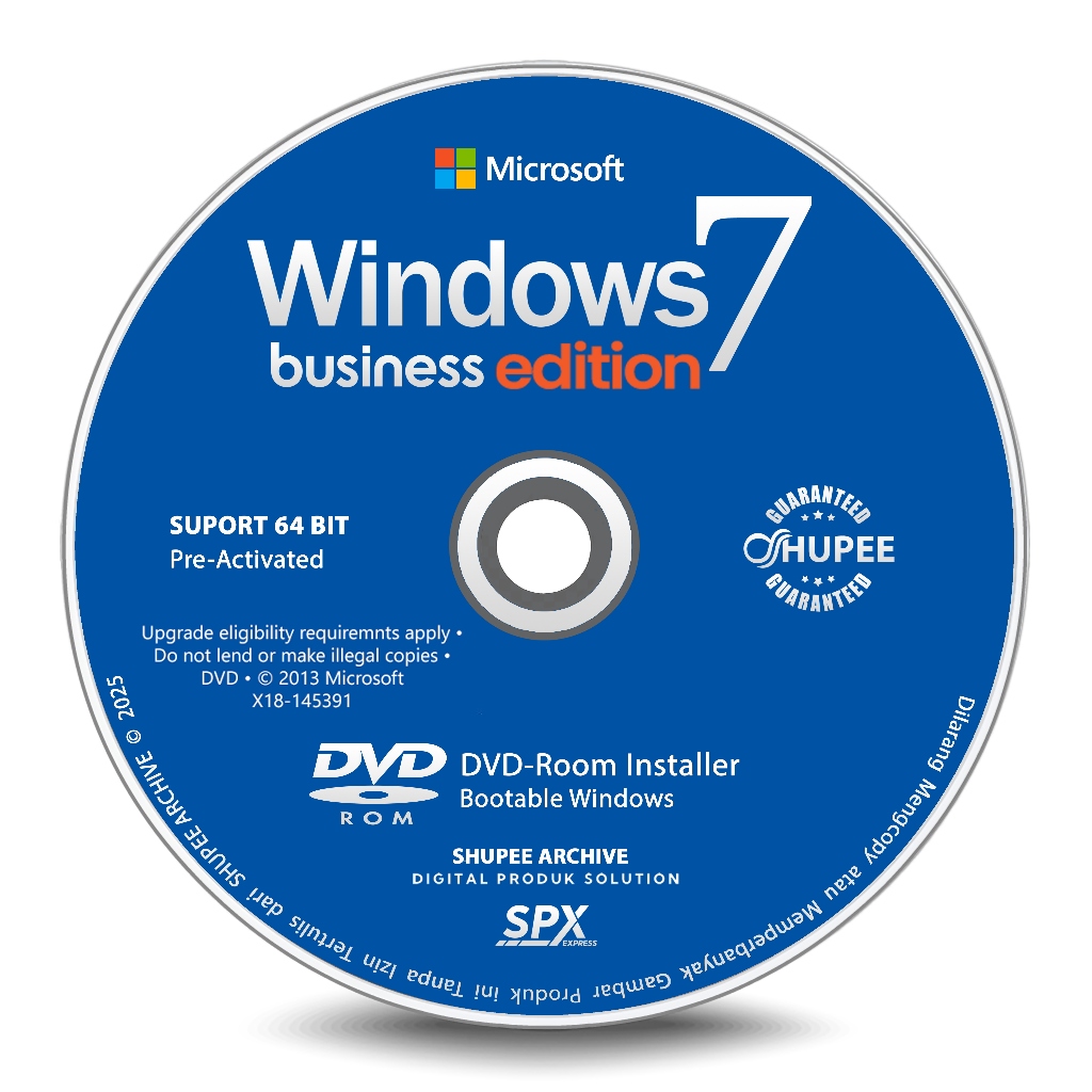 Jual DVD Windows® 7 Business SP1 64 Bit | Preactivated | Windows® 7 ...