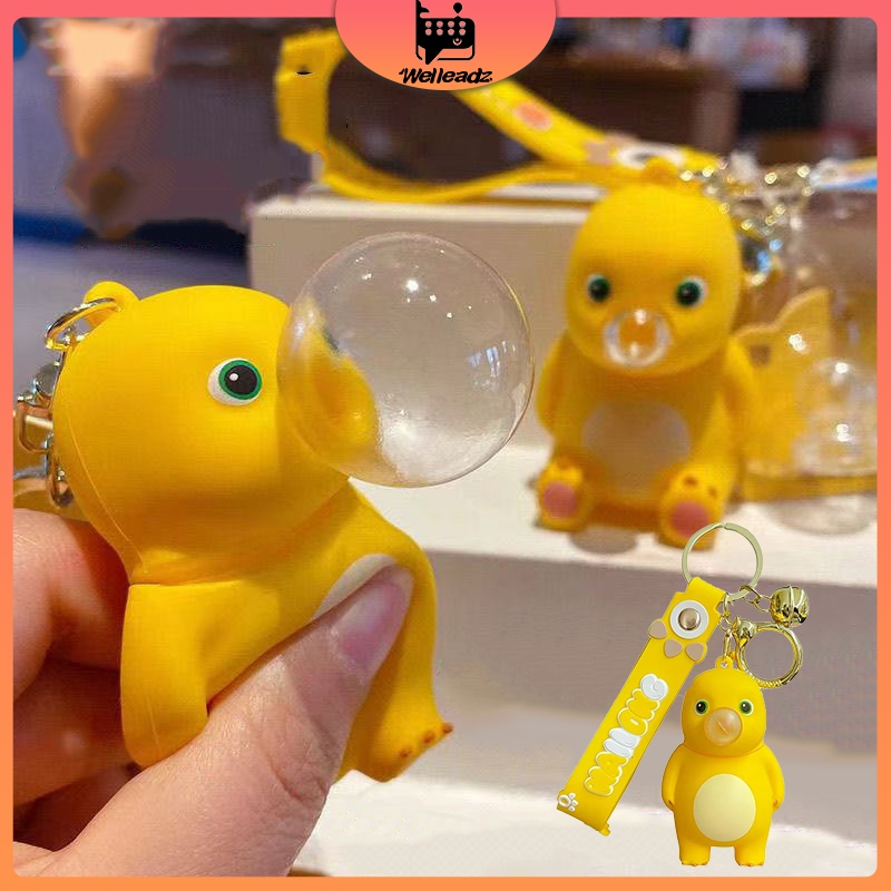 Jual GANTUNGAN KUNCI DINO KUNING GELEMBUNG VIRAL NAILONG GANTUNGAN ...