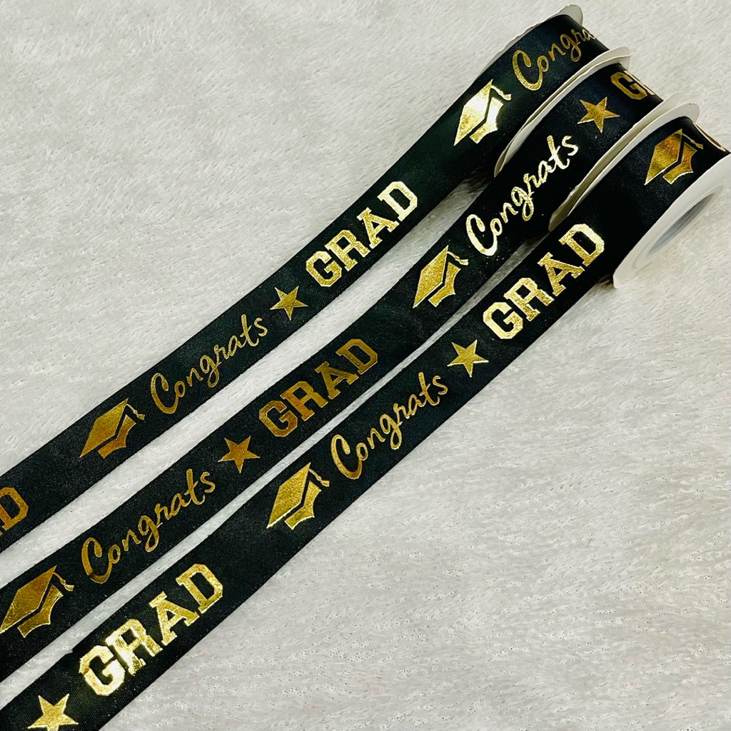 Jual Pita Satin Congrats Grad 1Cm Dan 2,5Cm Pita Satin Wisuda Premium ...