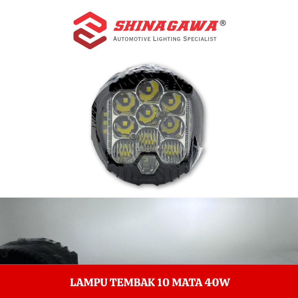 Jual {SHINAGAWA} Lampu Tembak 10 Mata LED 40 Watt Terang Jauh Fokus ...