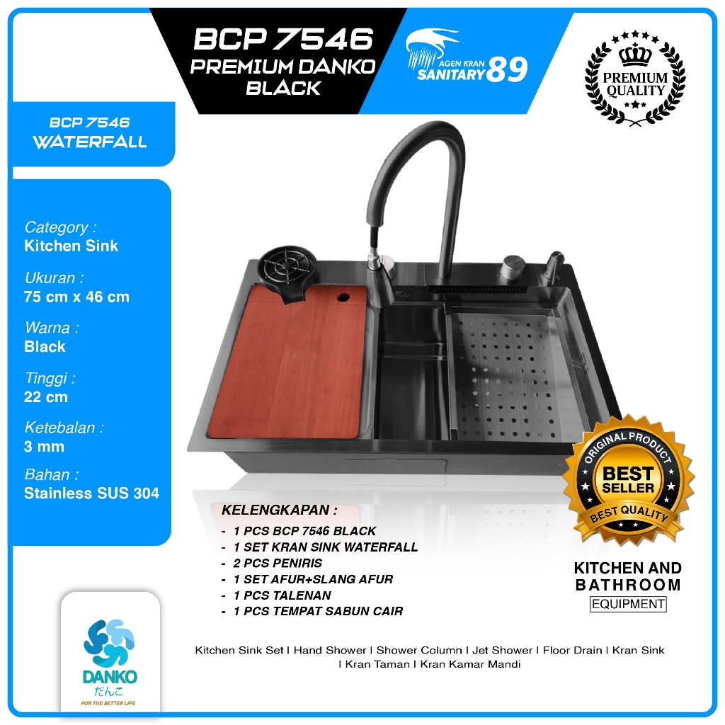 Jual KITCHEN SINK DANKO/KITCHEN SINK MODERN/DANKO PREMIUM 7546/DANKO ...