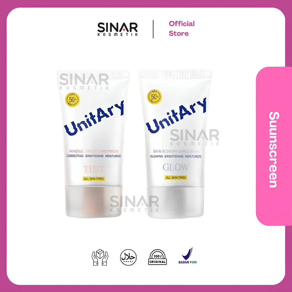Jual Unitary Sunscreen 3-in-1 SPF 50+ PA++++ | Skin Glowing Sunscreen ...