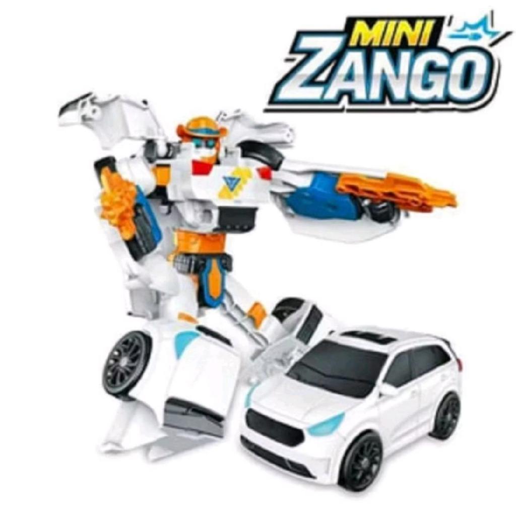 Jual Mini Zango Putih Orange Robot Transformasi Mobil | Shopee Indonesia