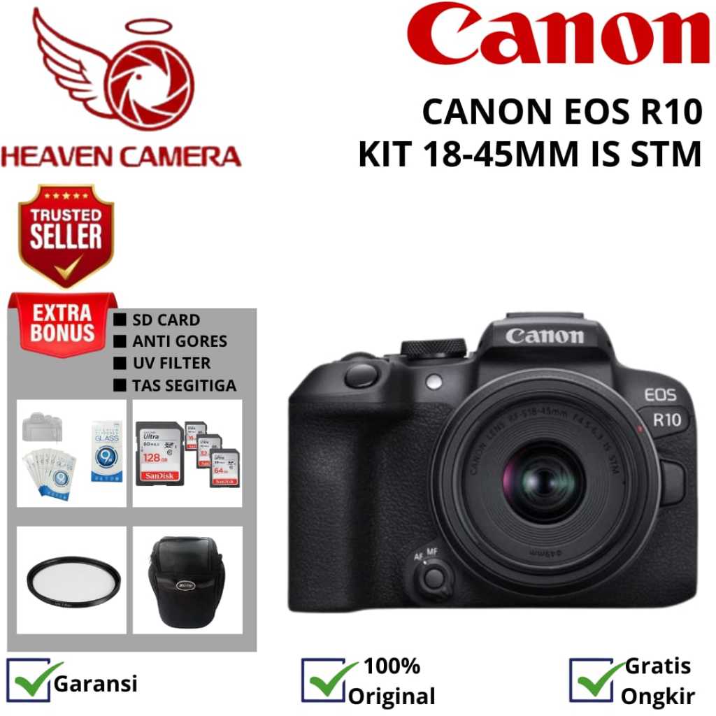 Jual CANON EOS R10 KIT RF-S 18-45MM / CANON R10 KIT 18-45MM / CANON R10 ...