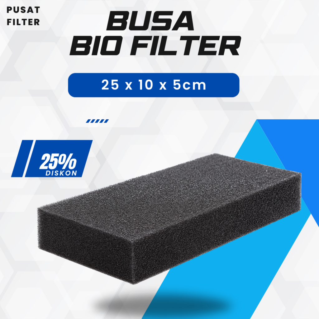Jual Busa Filter Aquarium - Bio Foam Aquarium - Filter Air - 25x10x5cm ...
