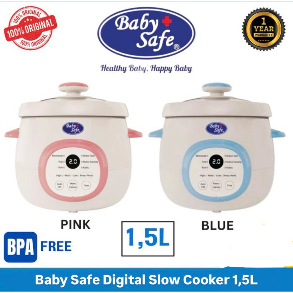 Jual Baby Safe LB017 Slow Cooker Digital 1,5L / Mesin Pemasak Makanan ...