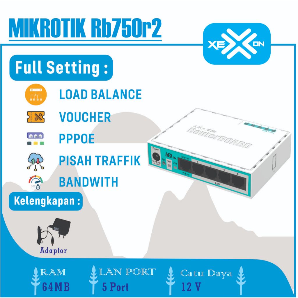 Jual Mikrotik RB750r2 Hex-lite Full Setting Hotspot Voucher PPPoE ...