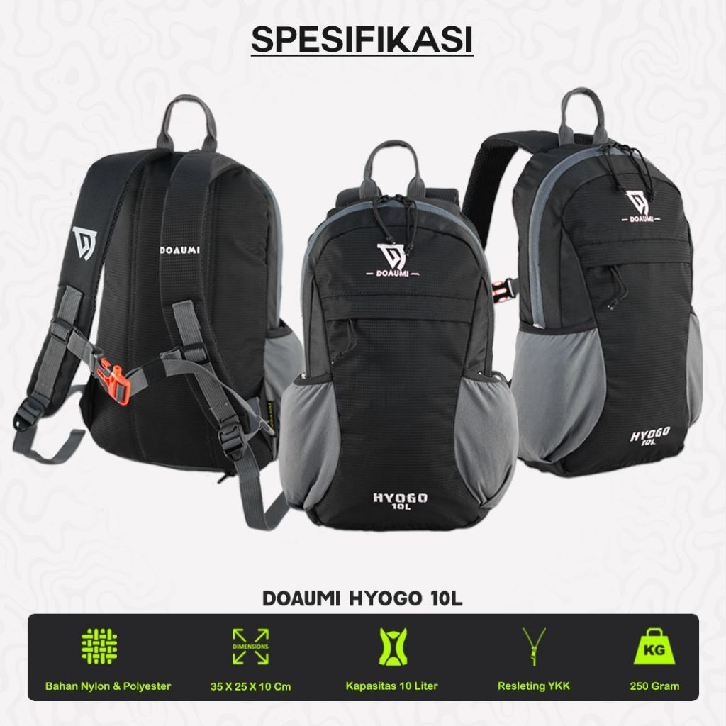 Jual TAS RANDEL HYOGO 10L DOAUMI INCLUDE RAINCOVER | Shopee Indonesia