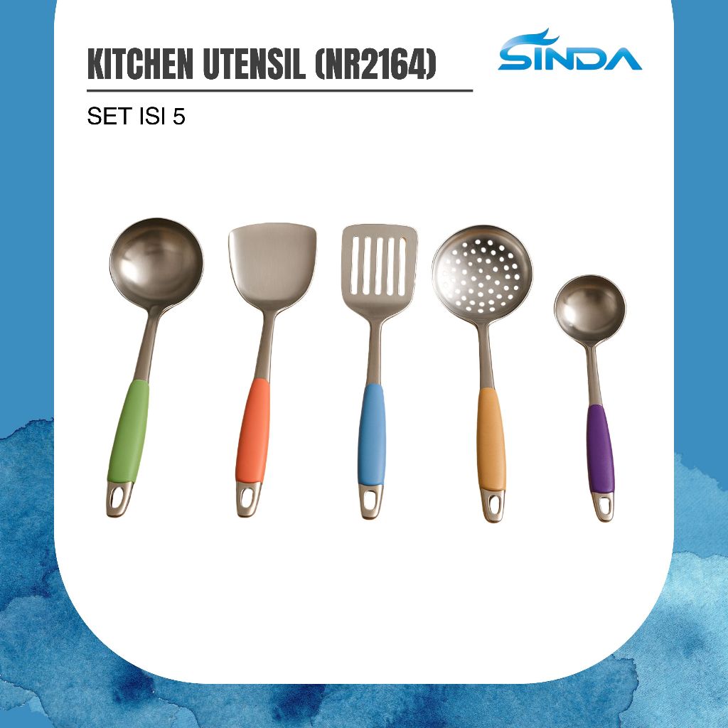 Jual SUTIL SET KITCHEN UTENSIL SET ISI 5 TYPE NR2164 Alat Dapur dengan ...