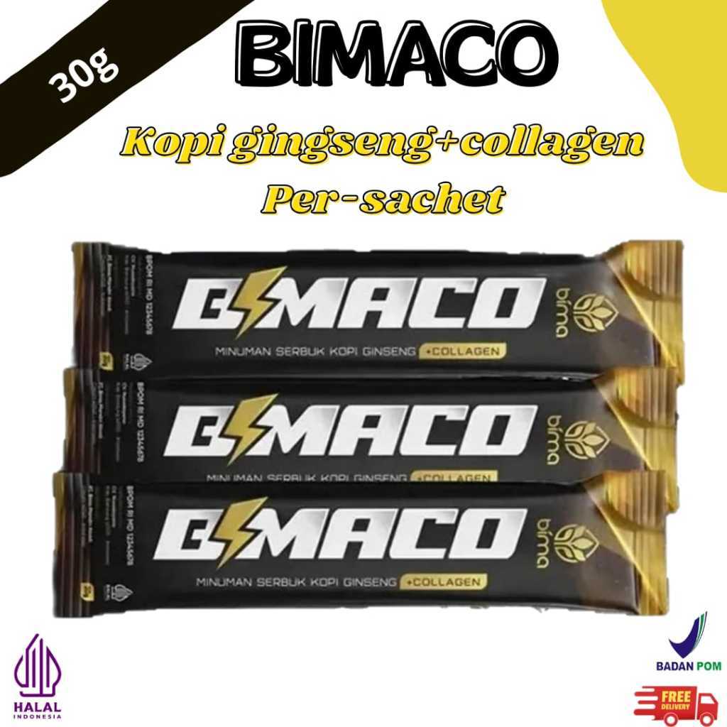 Jual Kopi BIMACO Energy Coffee dengan Gingseng dan Kolagen Per-SACHET ...