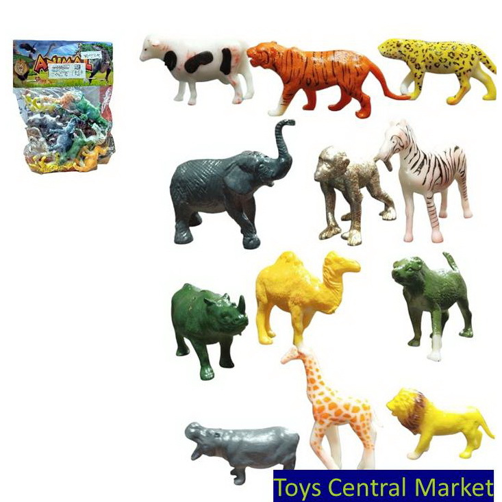 Jual Mainan kebun binatang zoo vinyl plastik isi 17pcs, mainan miniatur ...