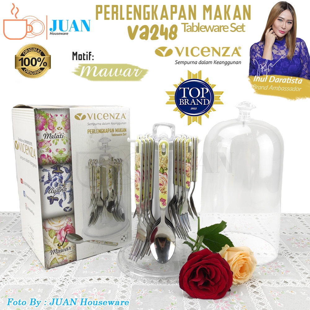 Jual Vicenza 26 Pcs Stainless Cutlery Set Peralatan Makan Sendok Set ...