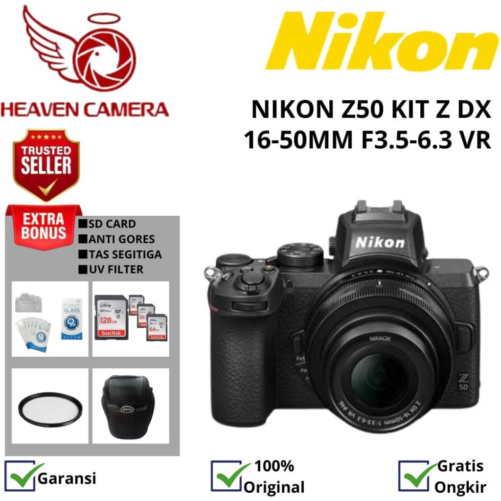 Jual NIKON Z50 KIT DX 16-50MM / NIKON Z50 KIT 16-50MM MIRRORLESS ...