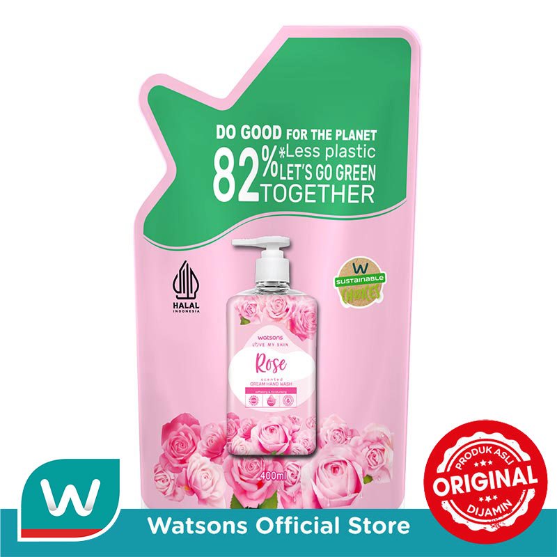 Jual Watsons Rose Cream Refill Hand Wash 400ml | Shopee Indonesia