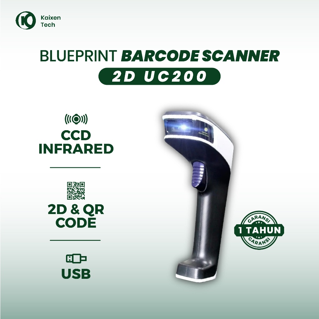 Jual Barcode Scanner Blueprint USB 2D UC200 Portable Original Scanner Auto Trigger | Shopee ...