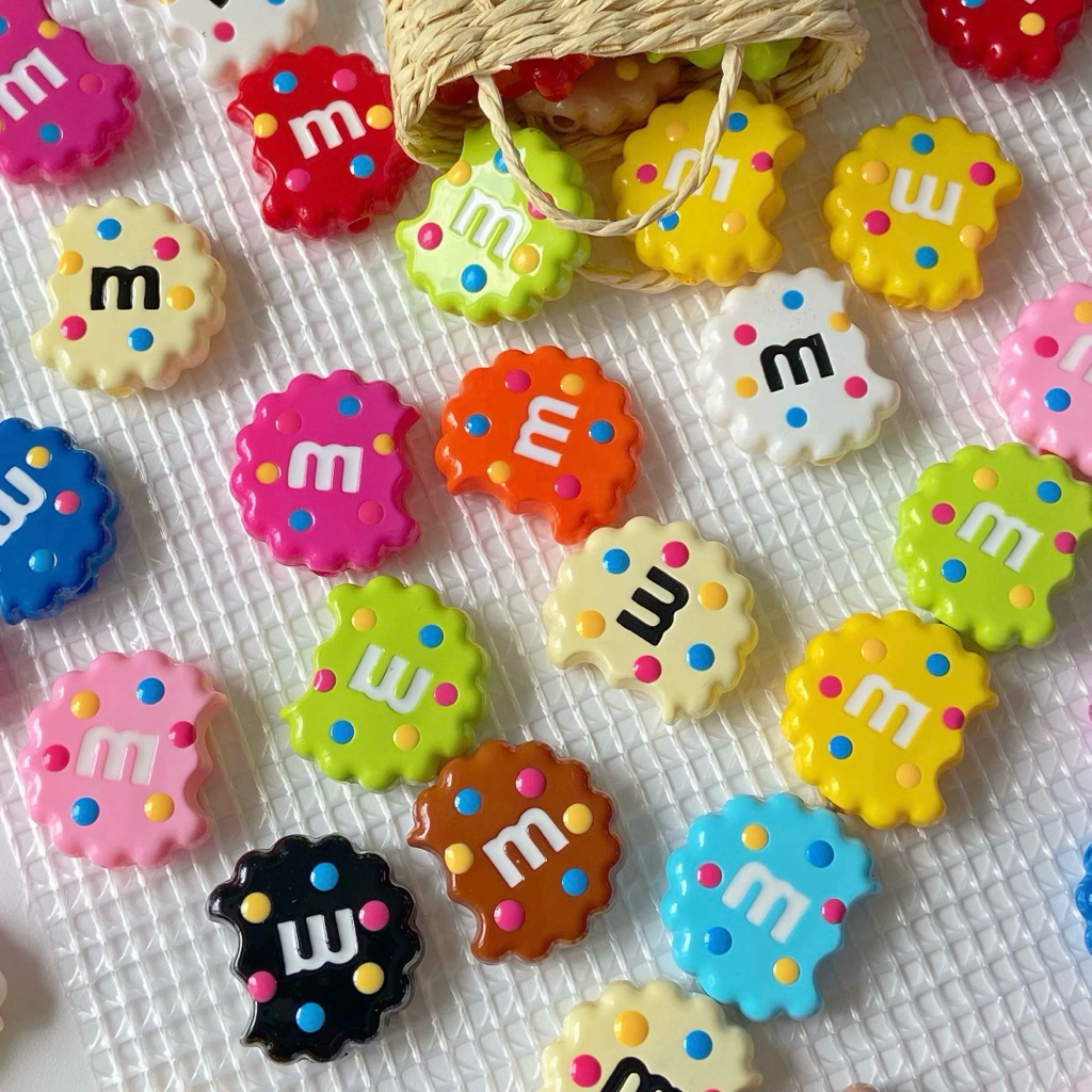 Jual DIY Manik Acrylic M Cookies / Solid Beads M Biskuit Warna Warni ...