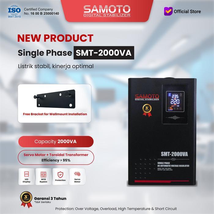 Jual Samoto Digital Stabilizer Stavol Listrik Single Phase 2000VA Servo ...
