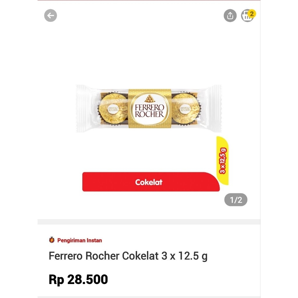 Jual Ferrero rocher coklat 3×12.5gr | Shopee Indonesia