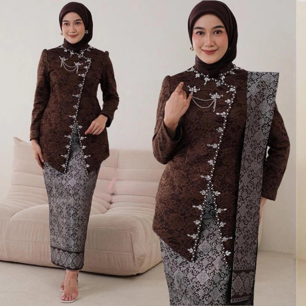 Jual Special Mahogany - Set Kebaya Modern Janggan BY Kebaya Shanum Series Wisuda Lamaran ...