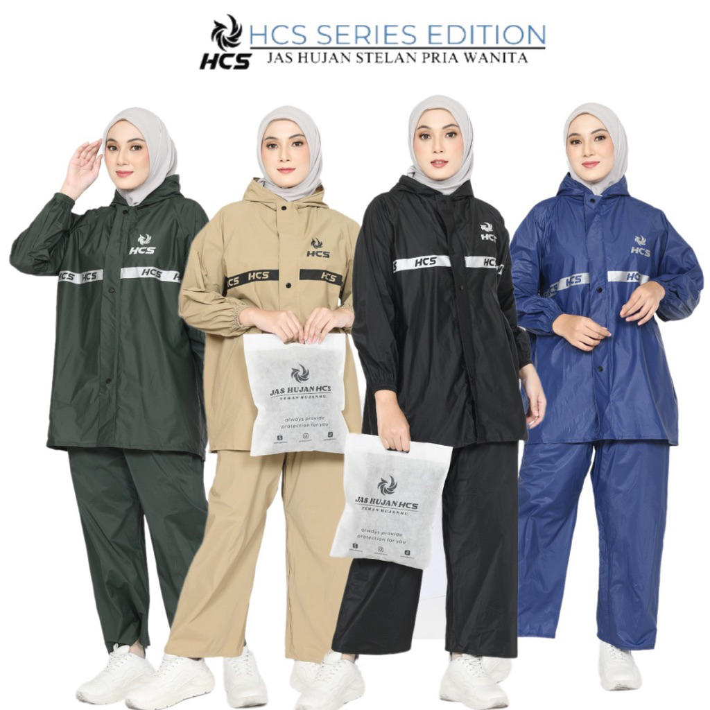 Jual HCS Jas Hujan Pria dan Wanita Anti Rembes Jas Hujan Setelan Mocca | Shopee Indonesia