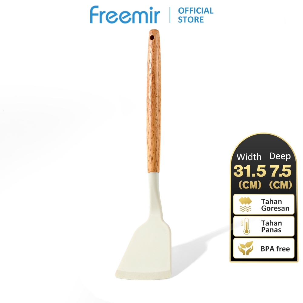 Jual freemir Spatula Sutil Cantik Silikon Beige Alat Masak Anti Leleh ...
