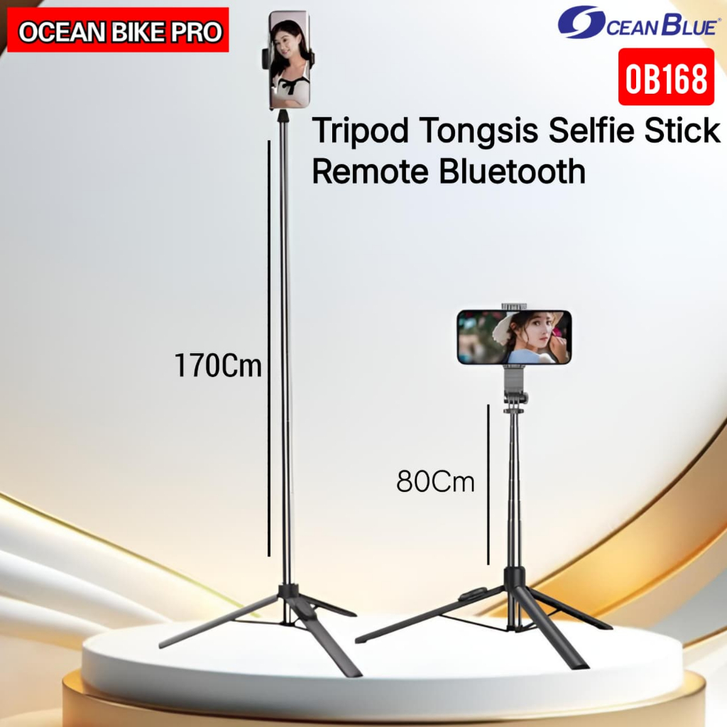Jual OCEANBLUE Tripod Handphone Remote Shutter OB168 Tongsis Hp Selfie ...