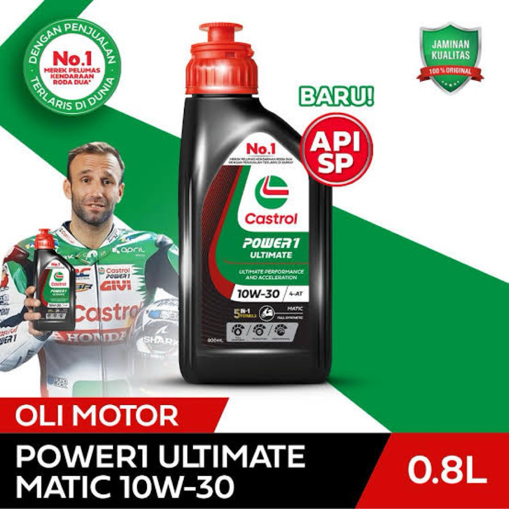 Jual OLI MATIC CASTROL POWER 1 ULTIMATE FULL SYNTHETIC 10W-30 0,8L/1L ...