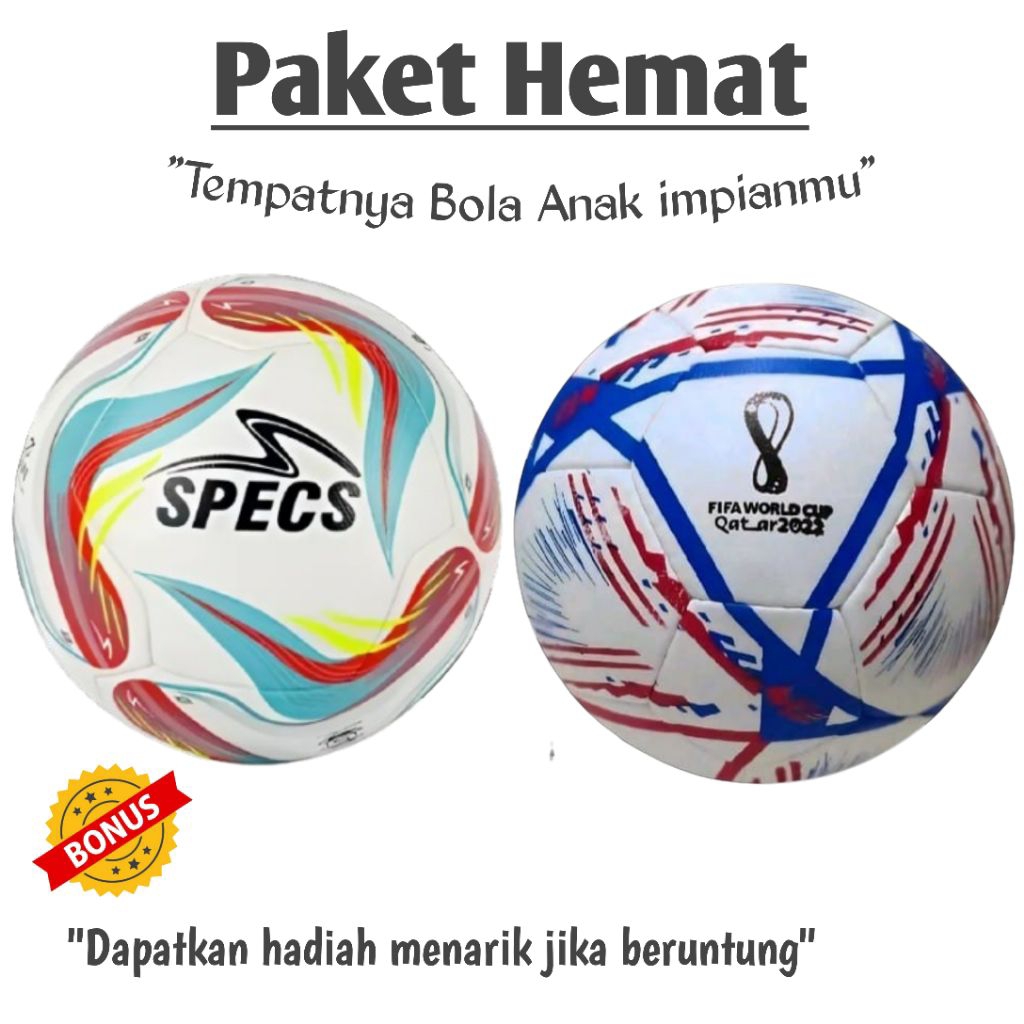 Jual PAKET 2 BOLA/BOLA MURAH/BOLA SEPAK ANAK SD SMP/BOLA SIZE 5/BOLA ...