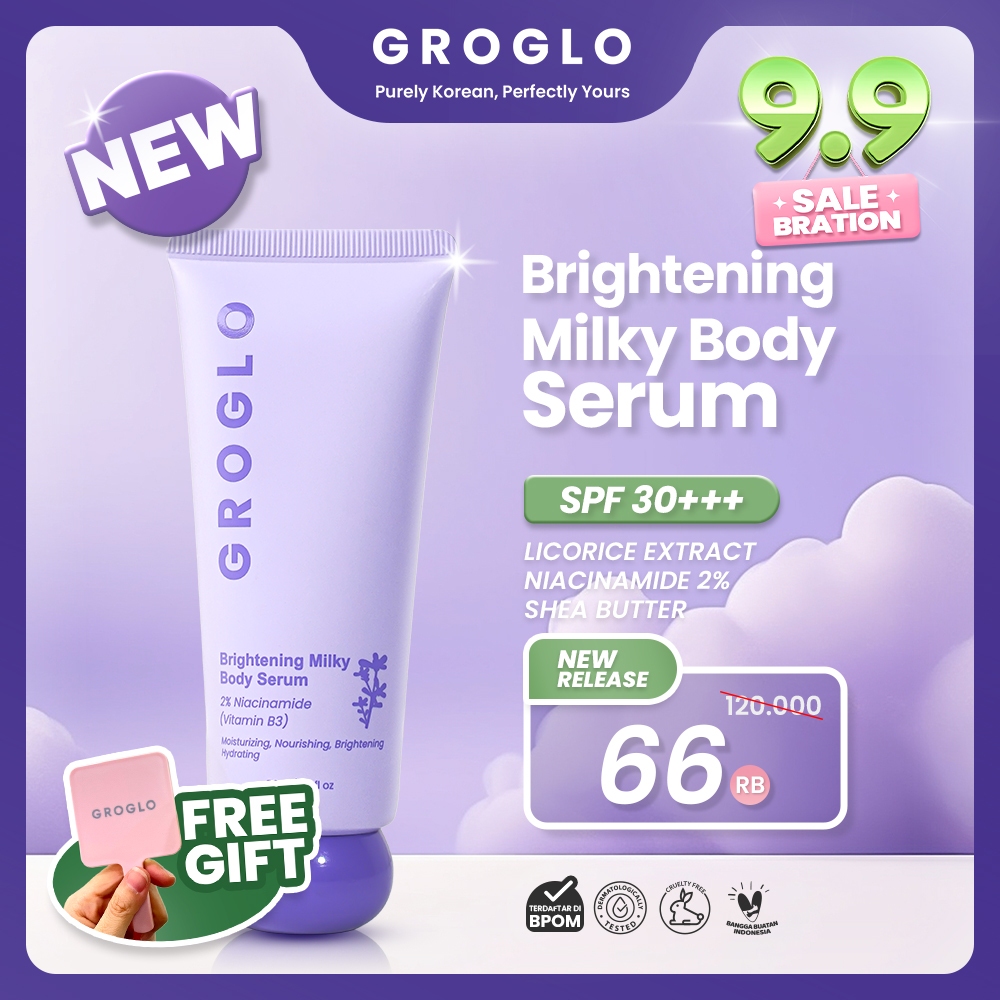 Jual GROGLO Brightening Milk Body Serum 50gr Body Lotion Milk radiant ...