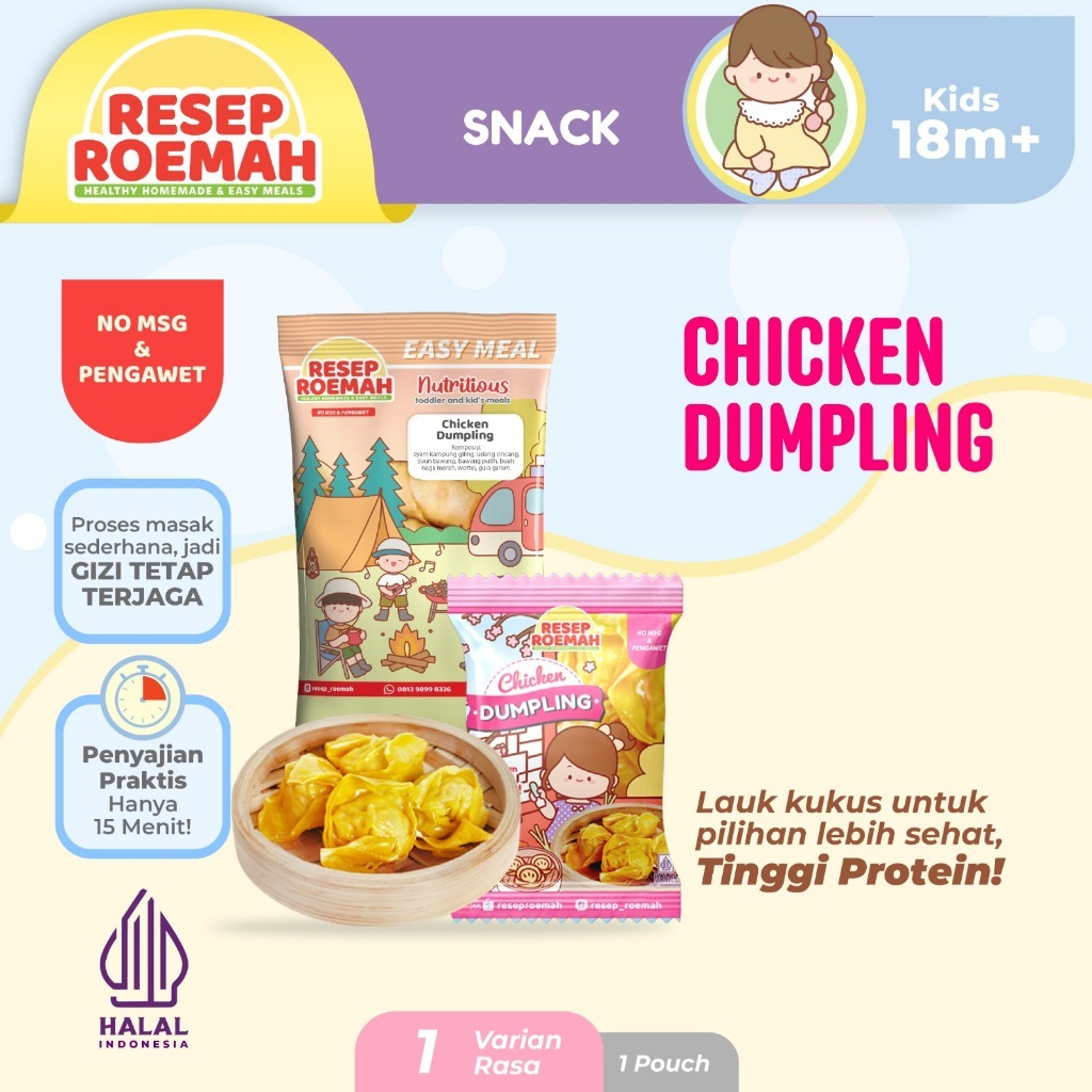 Jual Resep Roemah Chicken Dumpling / Dumpling Ayam / Kids Homemade / No ...