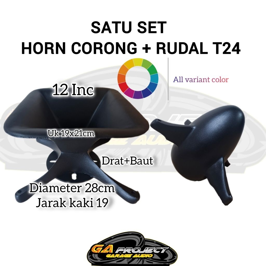 Jual HORN T24 1 SET Corong Tweeter T24 12Inc, Horn Tweeter Rudal T24 ...