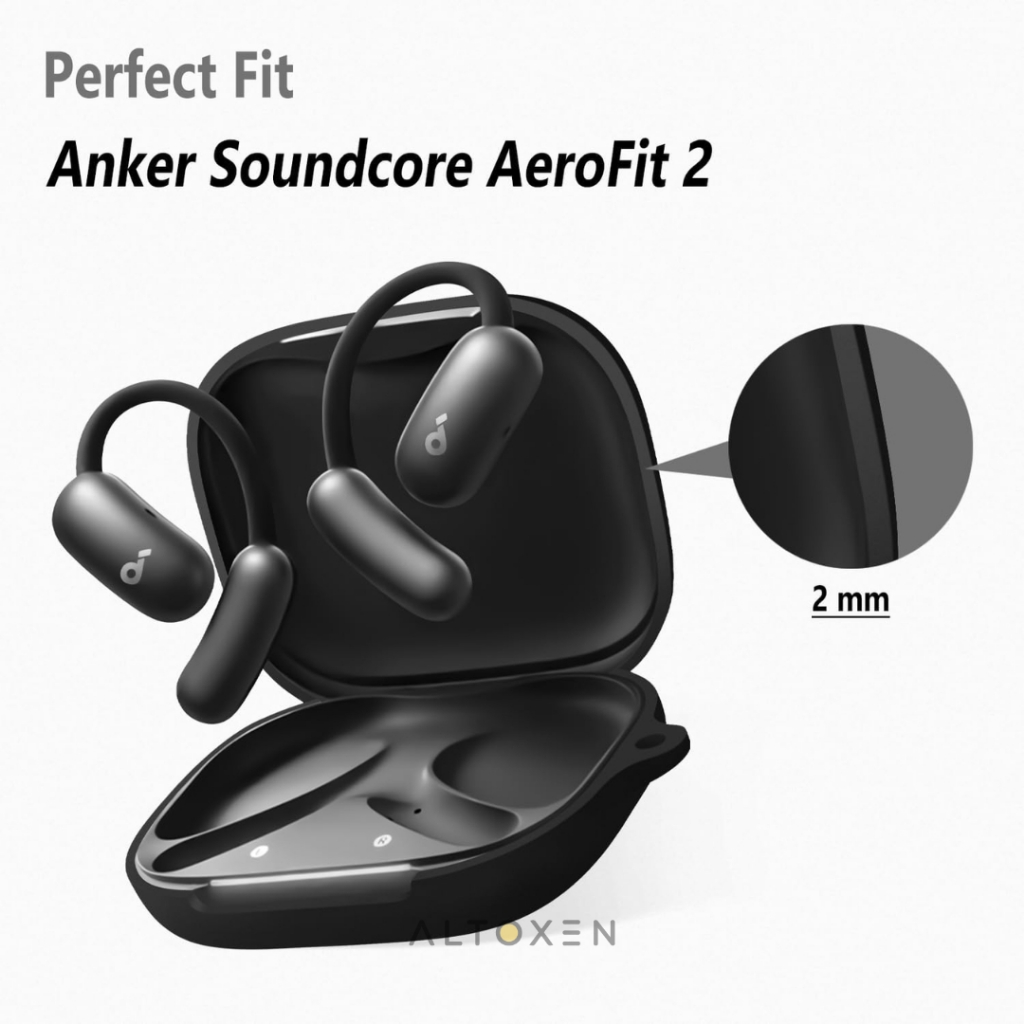 Jual Case for Soundcore AeroFit 2 Open-Ear Headphones Soft Protective ...