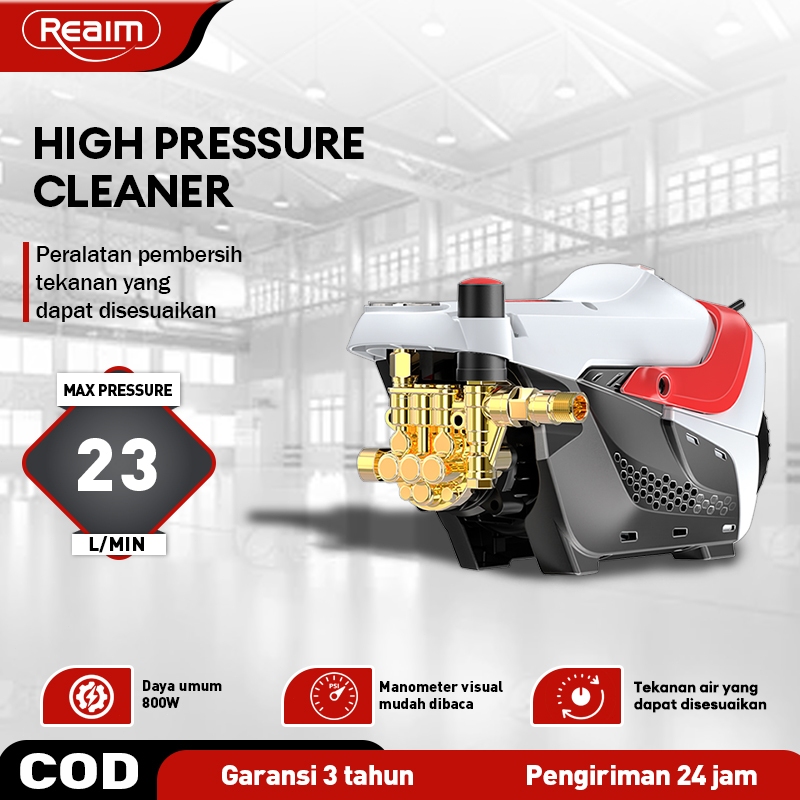 Jual Reaim jet cleaner mesin semprotan kencang 800W 450bar cuci mobil ...